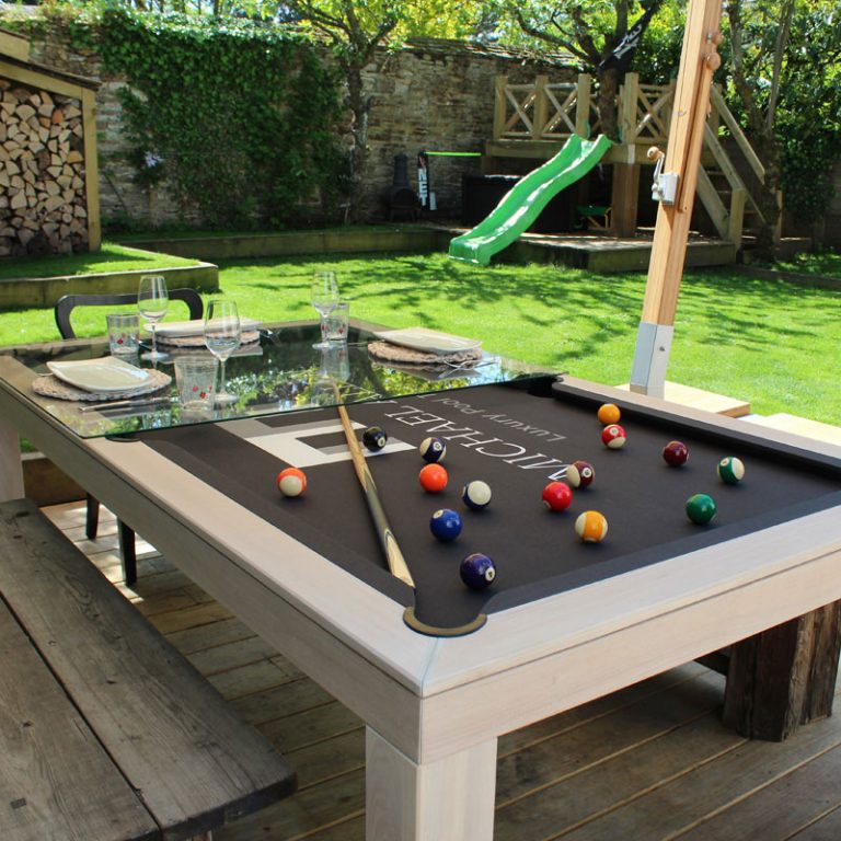 Outdoor Pool Table - Luxury Pool Tables - Solid Oak