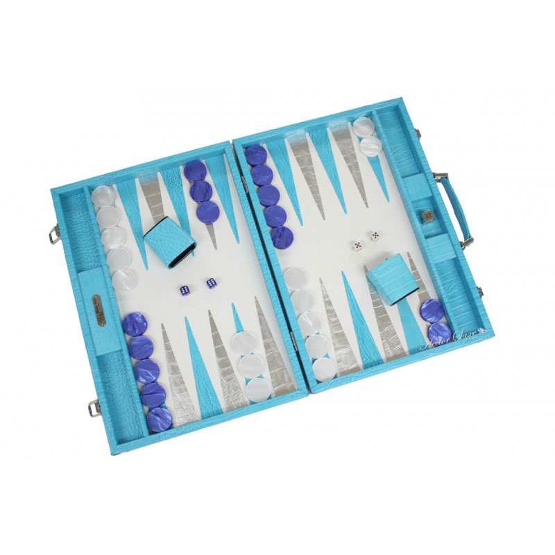 TurquoiseCrocCompBackgammon – Luxury Pool Tables - Pool Dining Table ...